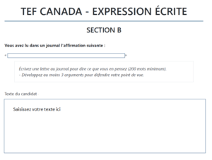 Expression écrite - argumentation - Plateforme de préparation pour réussir le TEF